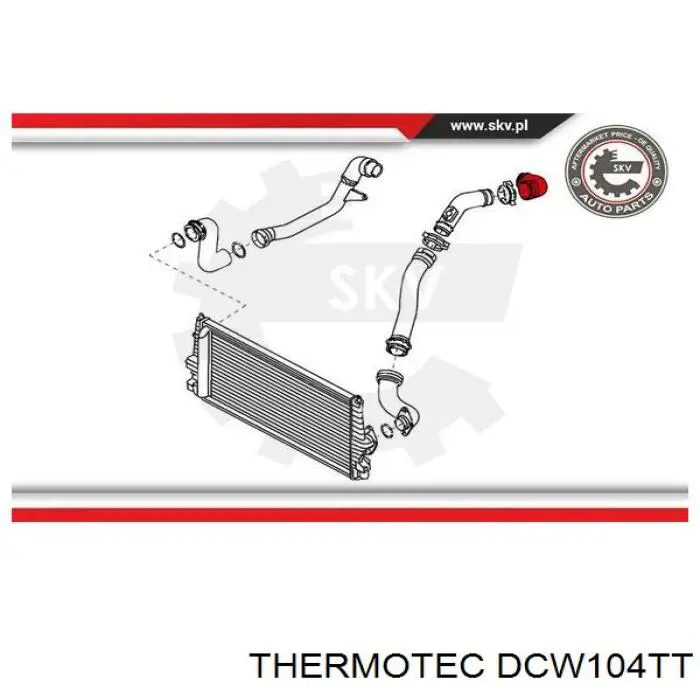 DCW104TT THERMOTEC Tubo flexible de aspiración, cuerpo mariposa