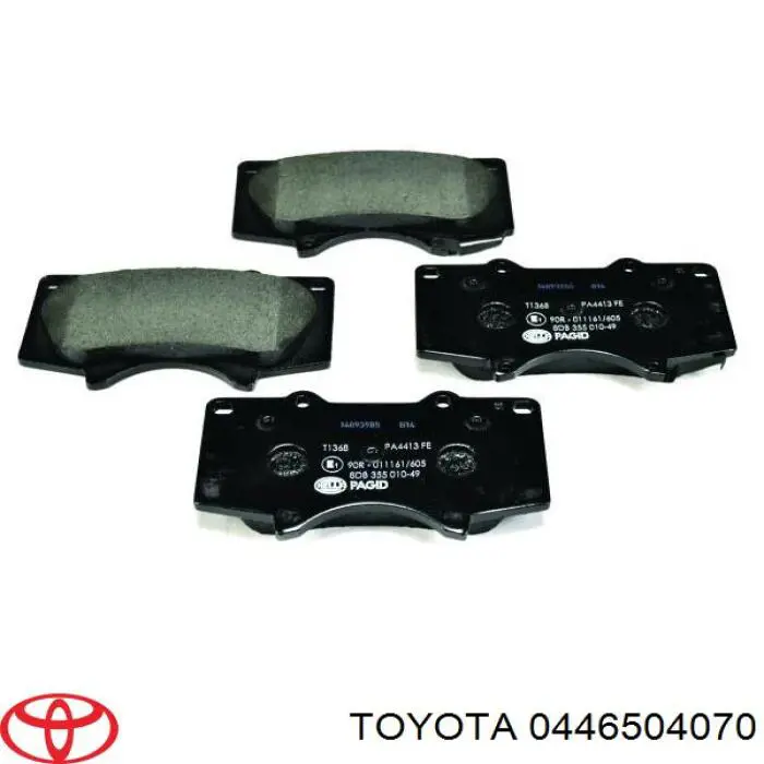 0446504070 TOYOTA Pastillas de freno delanteras