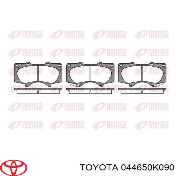 044650K090 TOYOTA Pastillas de freno delanteras
