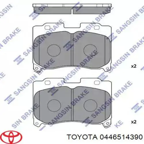 0446514390 Toyota pastillas de frenos delanteras