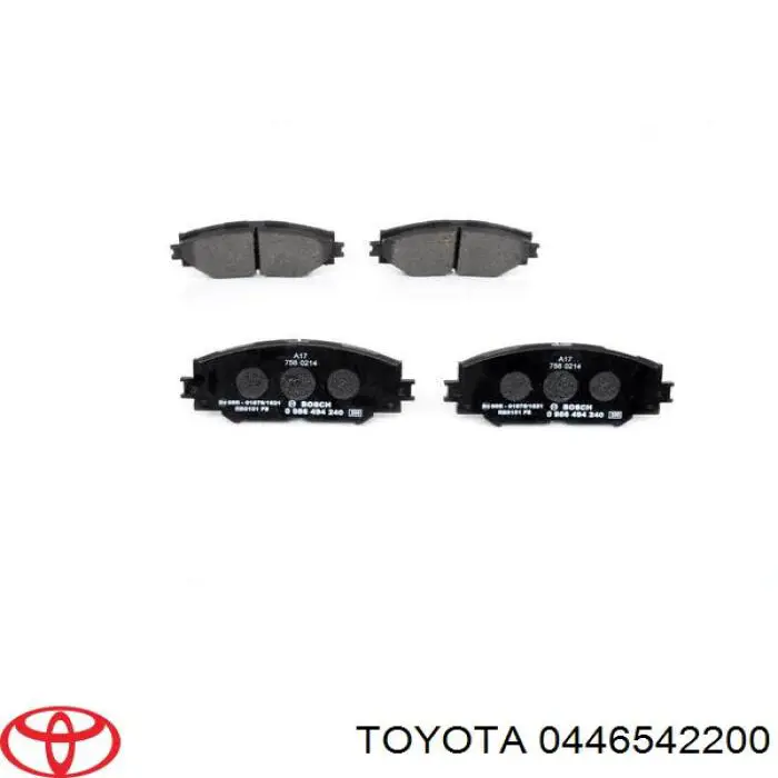 0446542200 Toyota pastillas de frenos delanteras
