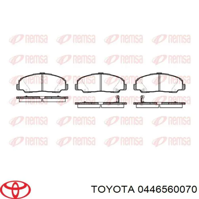0446560070 TOYOTA pastillas de freno delanteras