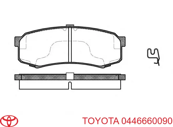 0446660090 TOYOTA Pastillas de freno traseras