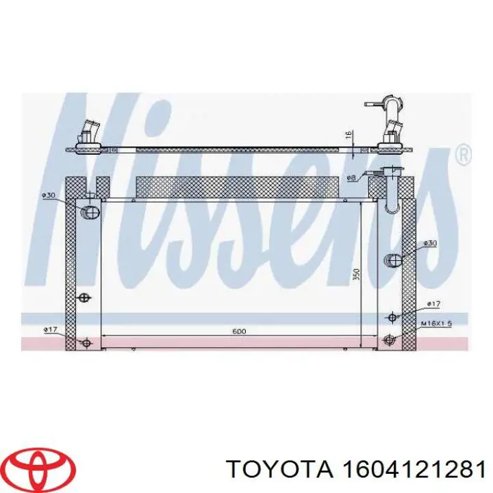1604121281 TOYOTA radiador