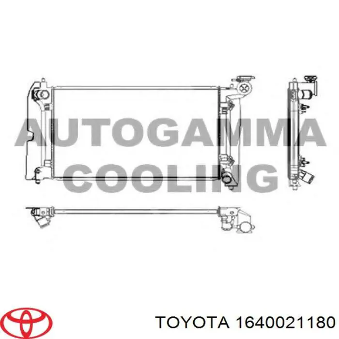 1640021240 Toyota radiador, refrigeración del motor