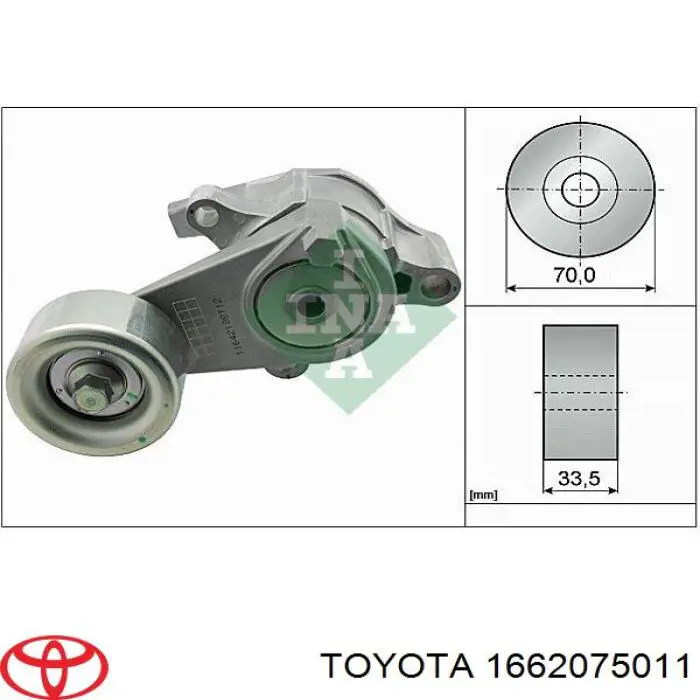 1662075011 Toyota tensor de correa, correa poli v comprar barato