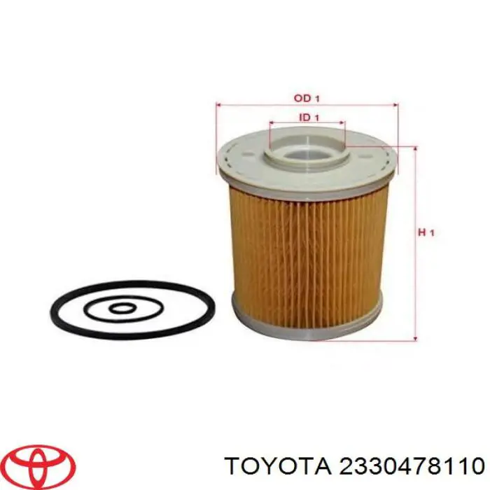2330478110 TOYOTA Filtro de combustible