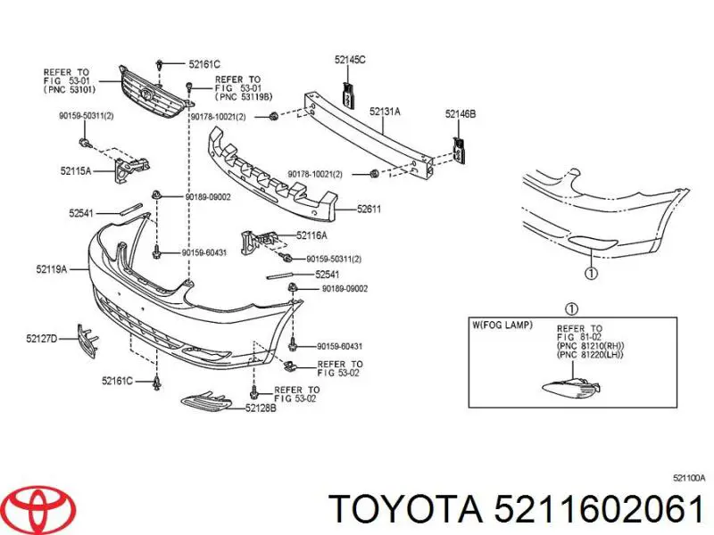 5211602061 Toyota mejor precio para Avtopro