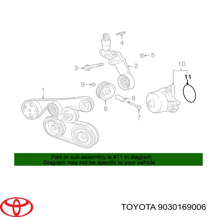 9030169006 TOYOTA Junta de bomba de agua