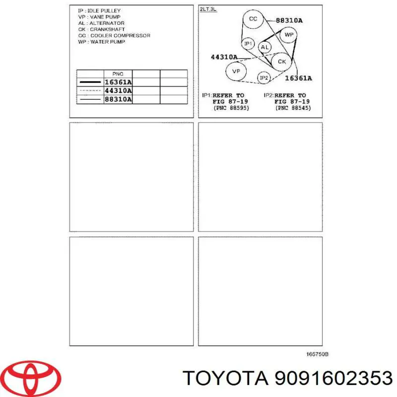 9091602353 TOYOTA Correa trapezoidal