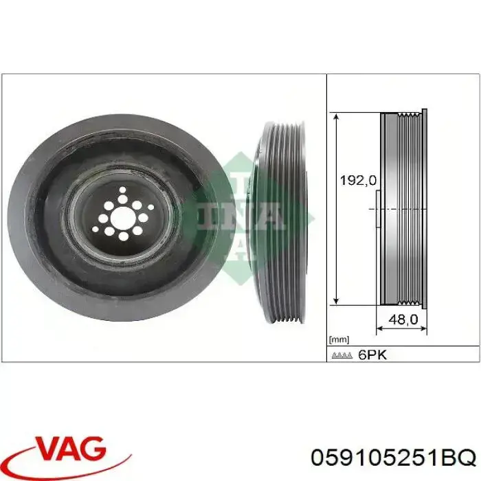 059105251BQ VAG Polea de cigüeñal