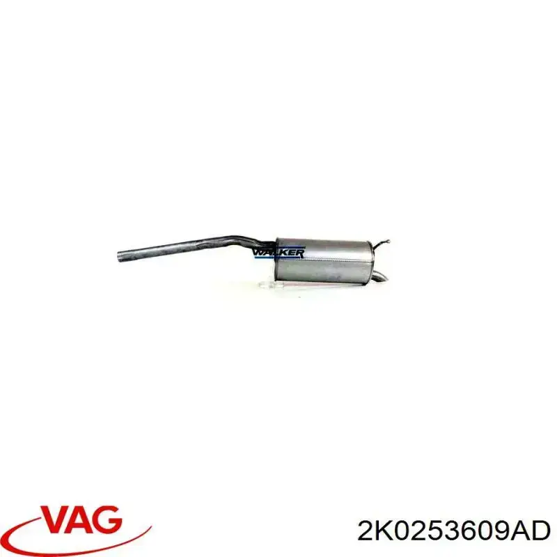 2K0253609AD VAG Silenciador posterior