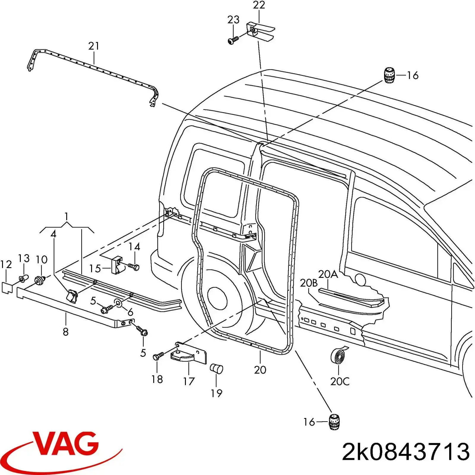 2K0843713 VAG - repuestos VAG a precio barato