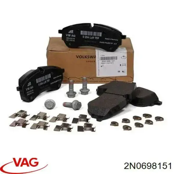 2N0698151 VAG Pastillas de freno delanteras