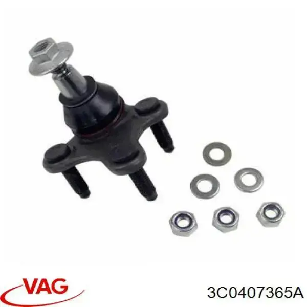 3C0407365A VAG Rótula de suspensión inferior izquierda