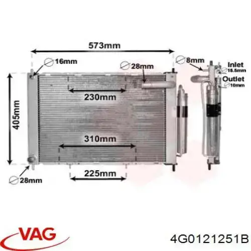 4G0121251B VAG Radiador
