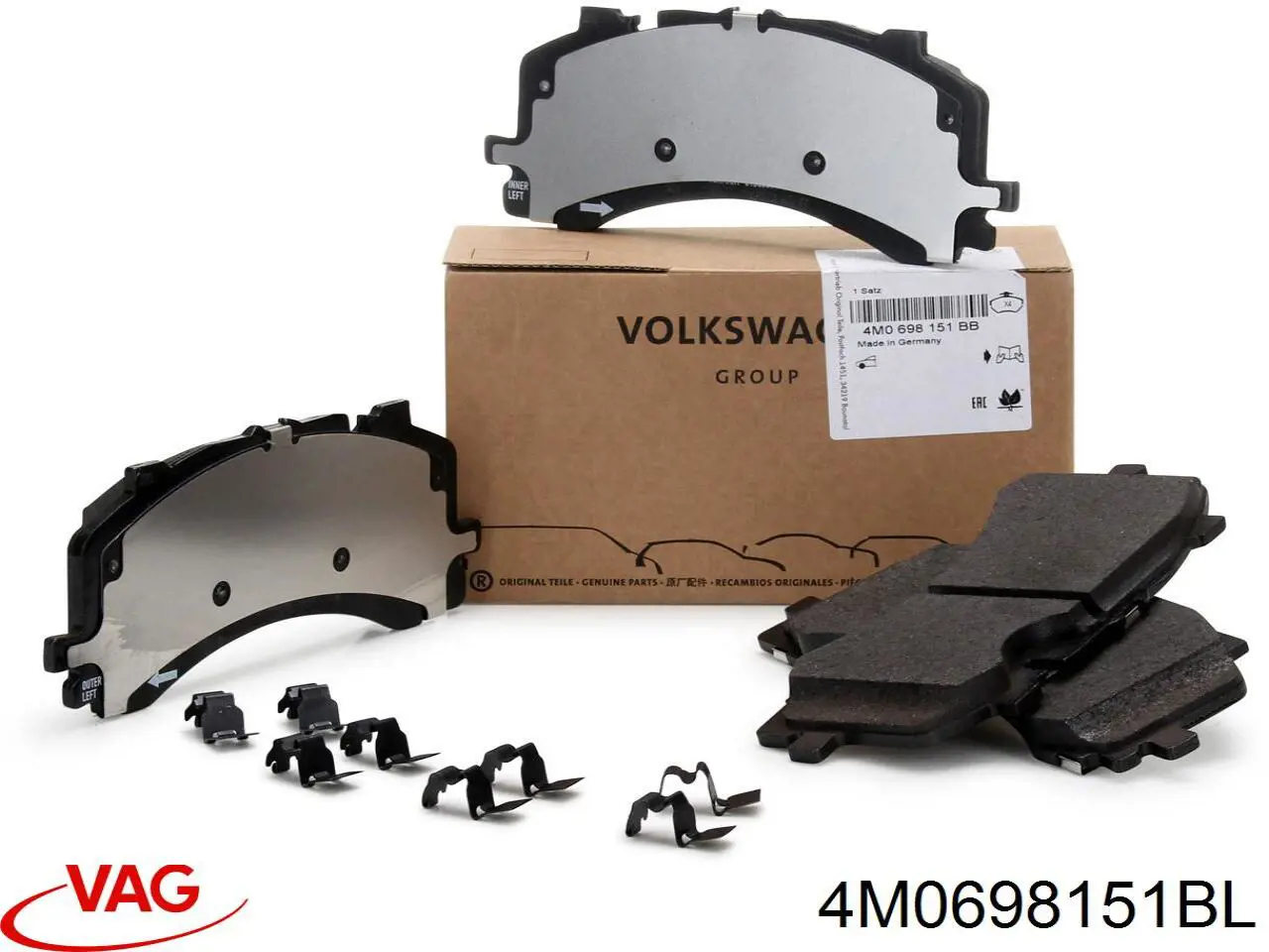 4M0698151BL VAG pastillas de frenos delanteras