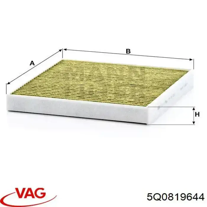 5Q0819644 VAG Filtro de habitáculo