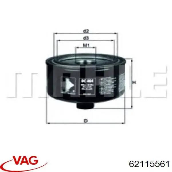 62115561 VAG Filtro de aceite