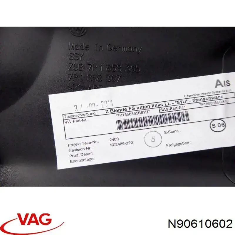 N90610602 VAG - repuestos VAG a precio barato
