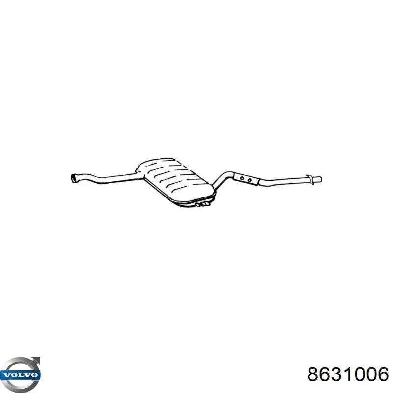 9458089 Volvo silenciador central/posterior