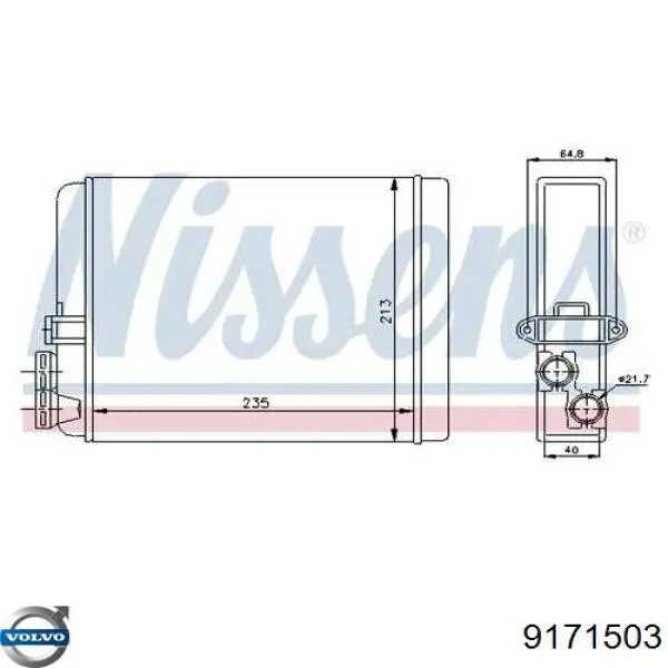 9171503 VOLVO Radiador calefacción