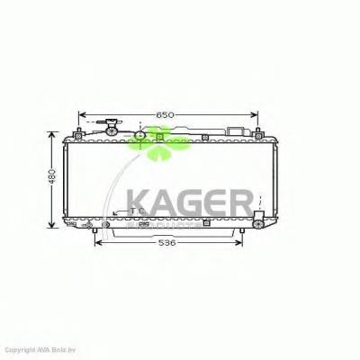 311133 Kager radiador refrigeración del motor