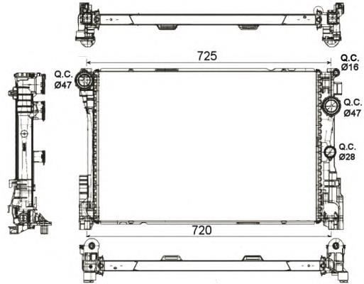 995002703 Mercedes radiador, refrigeración del motor