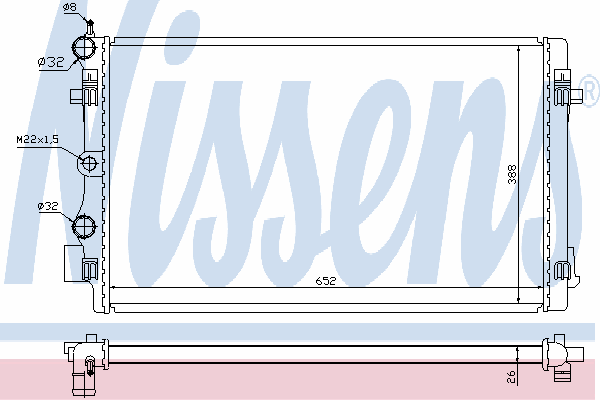 6R0121253R VAG radiador refrigeración del motor