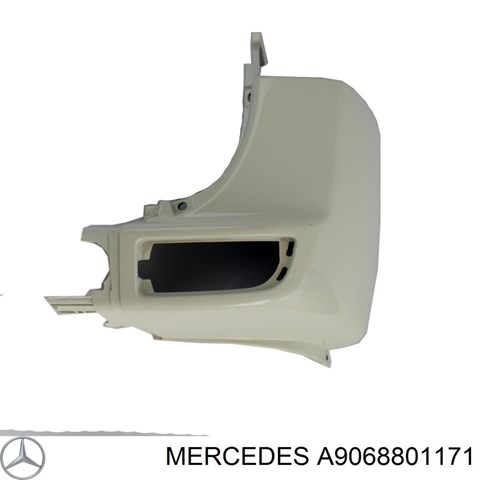 2E1807322C Mercedes parachoques trasero, parte derecha