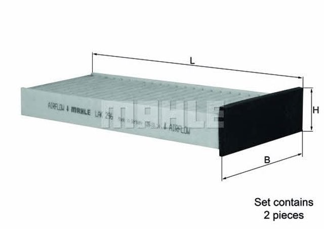LAK296S MAHLE ORIGINAL filtro habitáculo