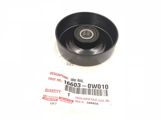 166030W010 Toyota rodillo, correa trapecial poli v
