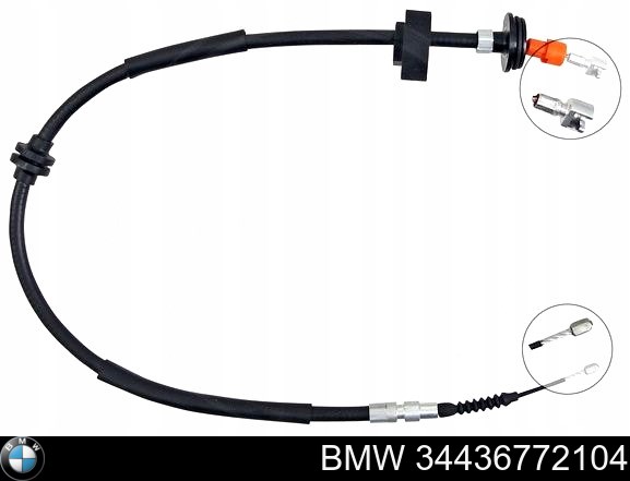 34436772104 BMW cable de freno de mano trasero derecho