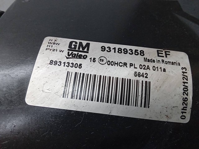 93189358 Opel faro derecho