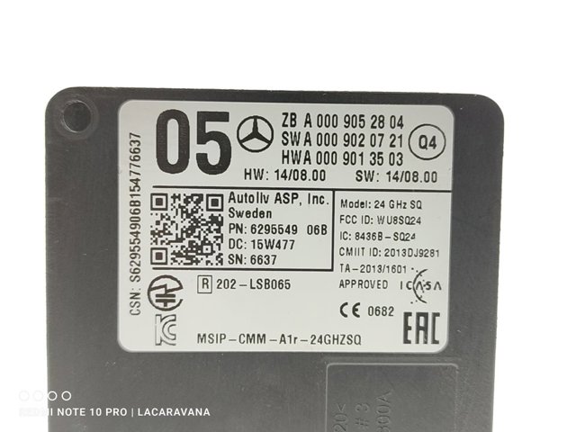 A0009054603 MERCEDES sensor de distancia por radar