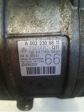 0002306511 Mercedes compresor, aire acondicionado