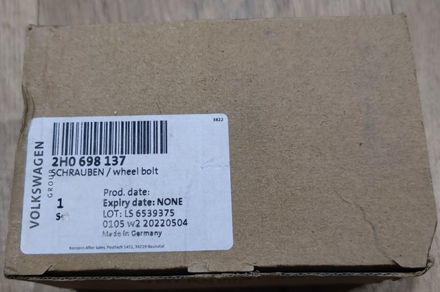 2H0698137 VAG tornillo de rueda