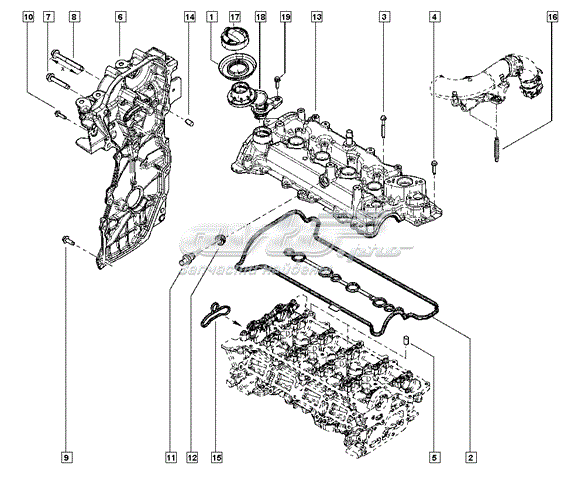 132709416R Renault (RVI) junta, tapa de culata de cilindro