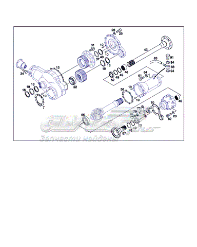 A0009801902 Mercedes cojinete de diferencial, eje trasero