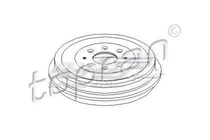 Freno de tambor trasero HANS PRIES (TOPRAN). Comprar freno de tambor
