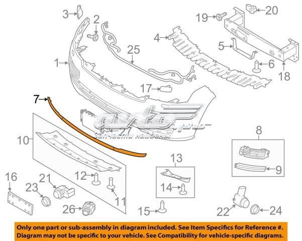 LR038736 Land Rover moldura de parachoques delantero central comprar barato
