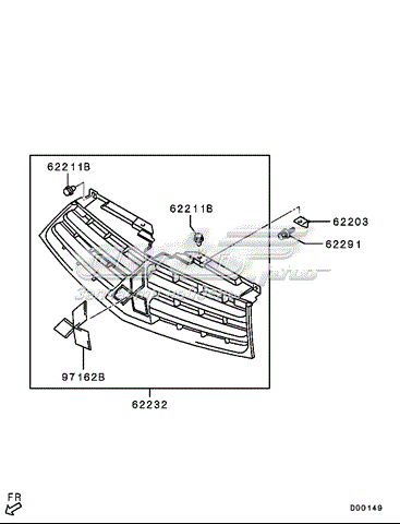 MN167684 Mitsubishi logotipo del radiador i