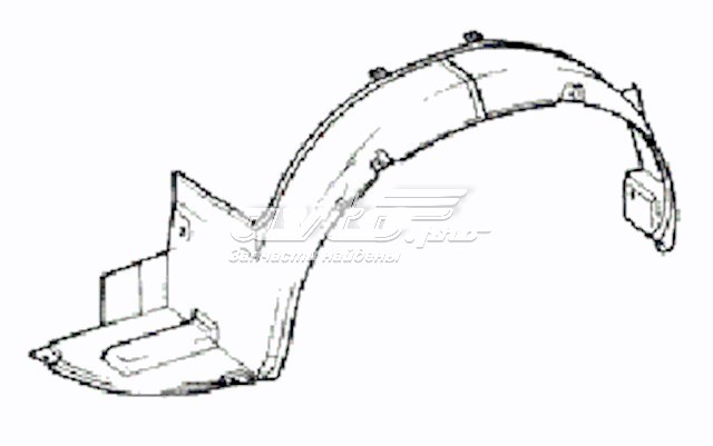 86811-4A001 Hyundai/Kia guardabarros interior, aleta delantera, izquierdo