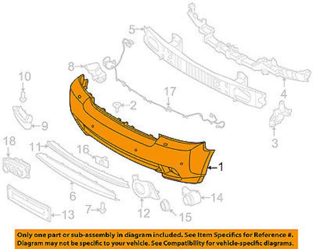 LR017329 Land Rover parachoques delantero
