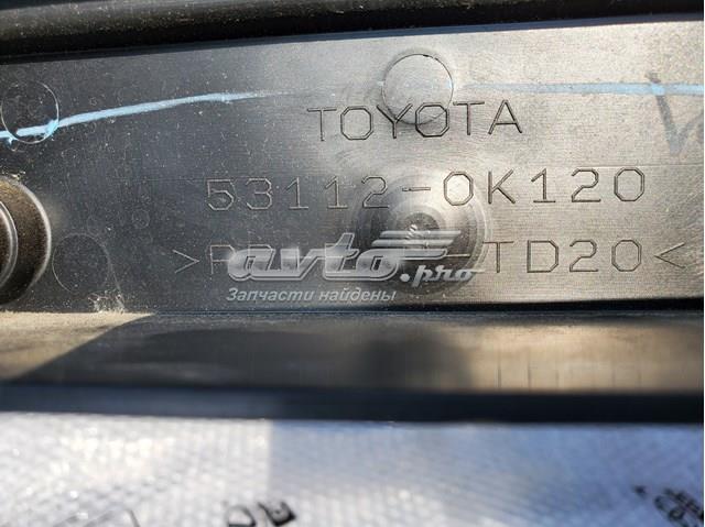 531120K120 Toyota rejilla de ventilación, parachoques trasero, central