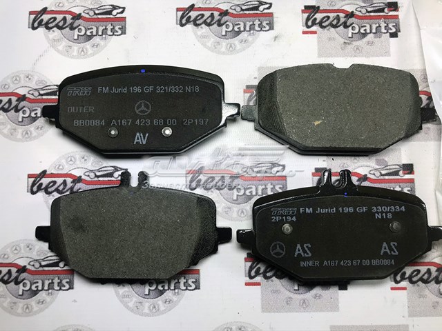 A0004204002 Mercedes pastillas de frenos traseras