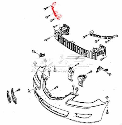 BN8V50151B Mazda soporte de parachoques delantero exterior derecho